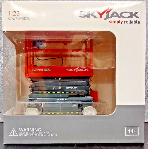 NORSCOT SKYJACK SCISSOR LIFT WORK PLATFORM 1/25 SCALE DIECAST NEW IN ...
