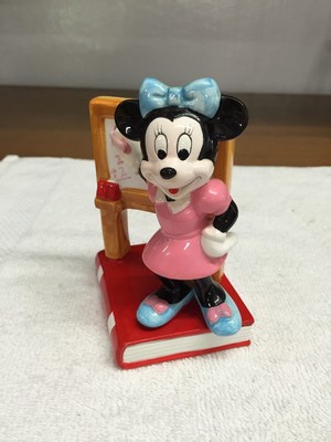 Schmid Disney Minnie Mouse Writing On A Chalkboard Standing On Red Book ...