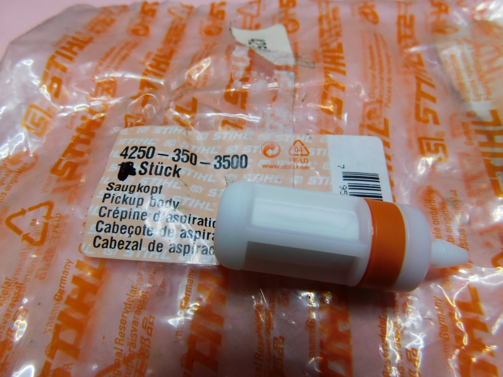 Stihl OEM Fuel Filter 2-Pack 4250-350-3500 TS480i TS500i for sale ...