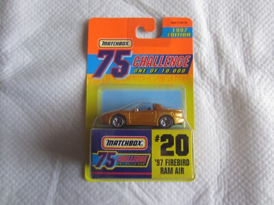 Matchbox 75 Challenge #20 Gold '97 Firebird Ram Air NIP | eBay