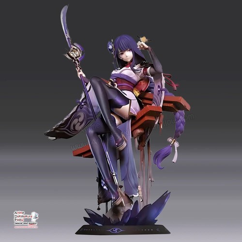 33CM Genshin Impact- Raiden Shogun Anime Figure Figurine Statue Action ...