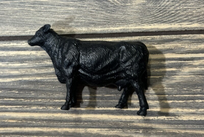 Vintage New Ray Ltd Black Cow Figure Figurine Toy 3.25” | eBay