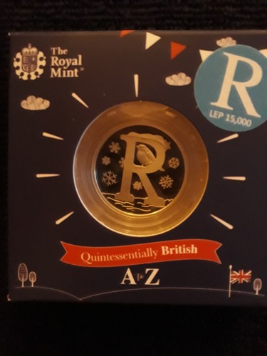 15000 ONLY VERY RARE 2018 10p LETTER R-ROBIN SILVER PROOF COIN XMAS ...