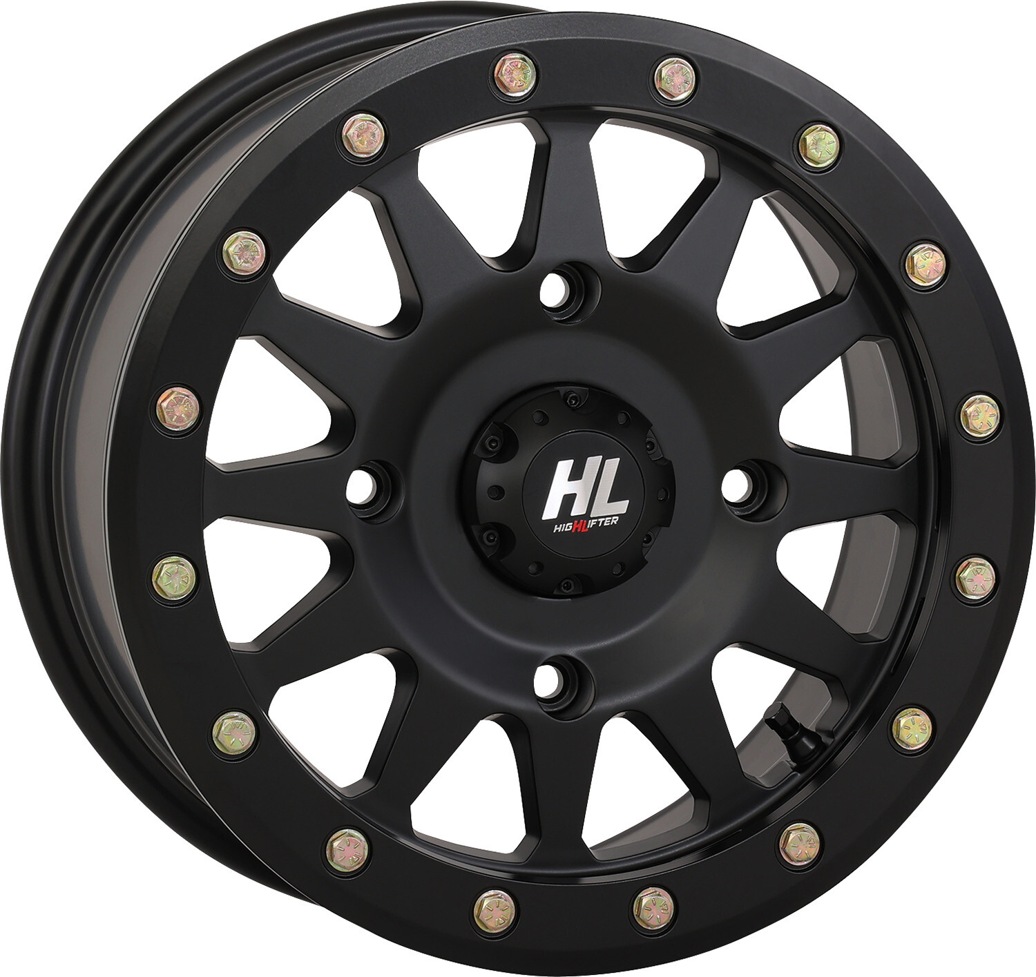 Kit 4 SuperATV Assassinator 29.5x8-14 on HLA1 Beadlock Matte Black FXT ...