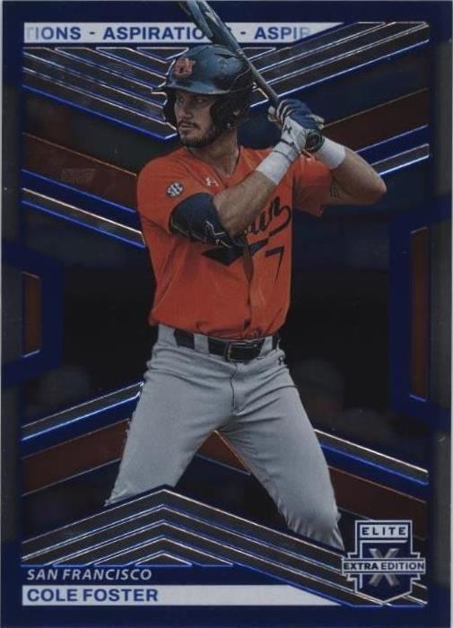 2023 Panini Elite Extra Edition - Cole Foster #36 Blue Aspirations /349 ...