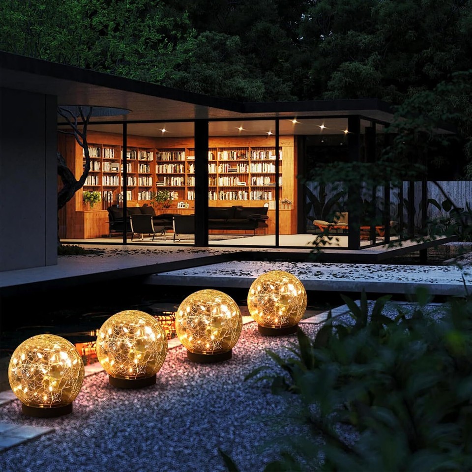 Solar Globe Lights Outdoor Waterproof-Solar Balls-Solar Garden Lights ...