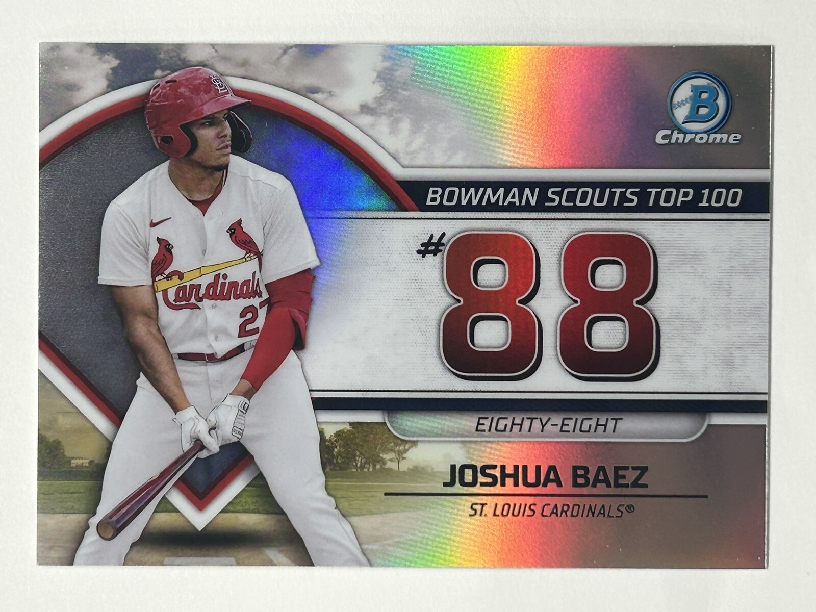 2023 Bowman Chrome Bowman Scouts Top 100 Joshua Baez St. Louis Cardinals BTP-88 | eBay