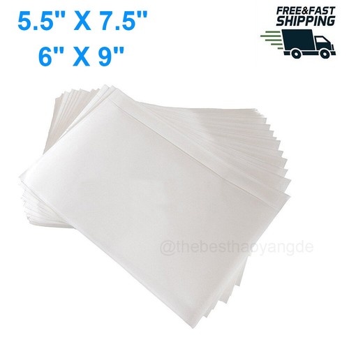 50-100 Clear Adhesive Packing List Shipping Label Envelopes Pouches 5 ...