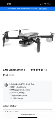Exo Cinemaster 2 Drone | eBay