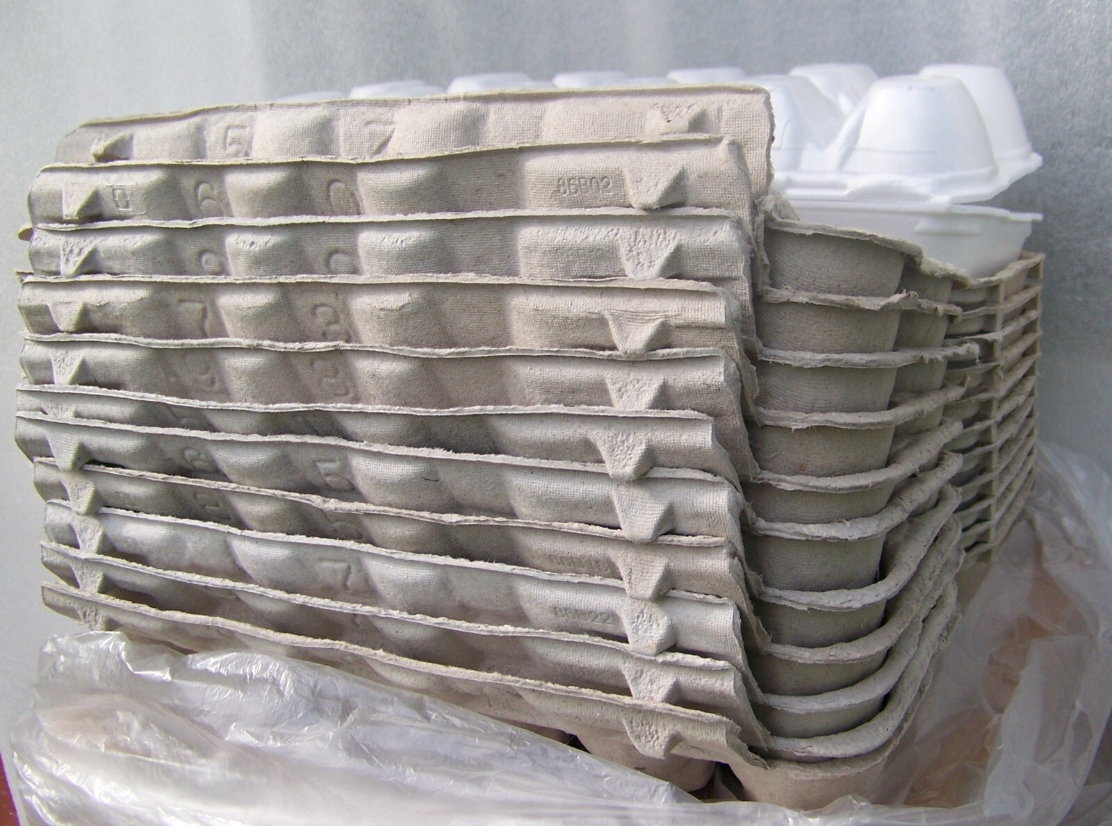 Lot of 12-11 Paper Cardboard Fiber,1 Styrofoam Egg Cartons EmptyClean ...