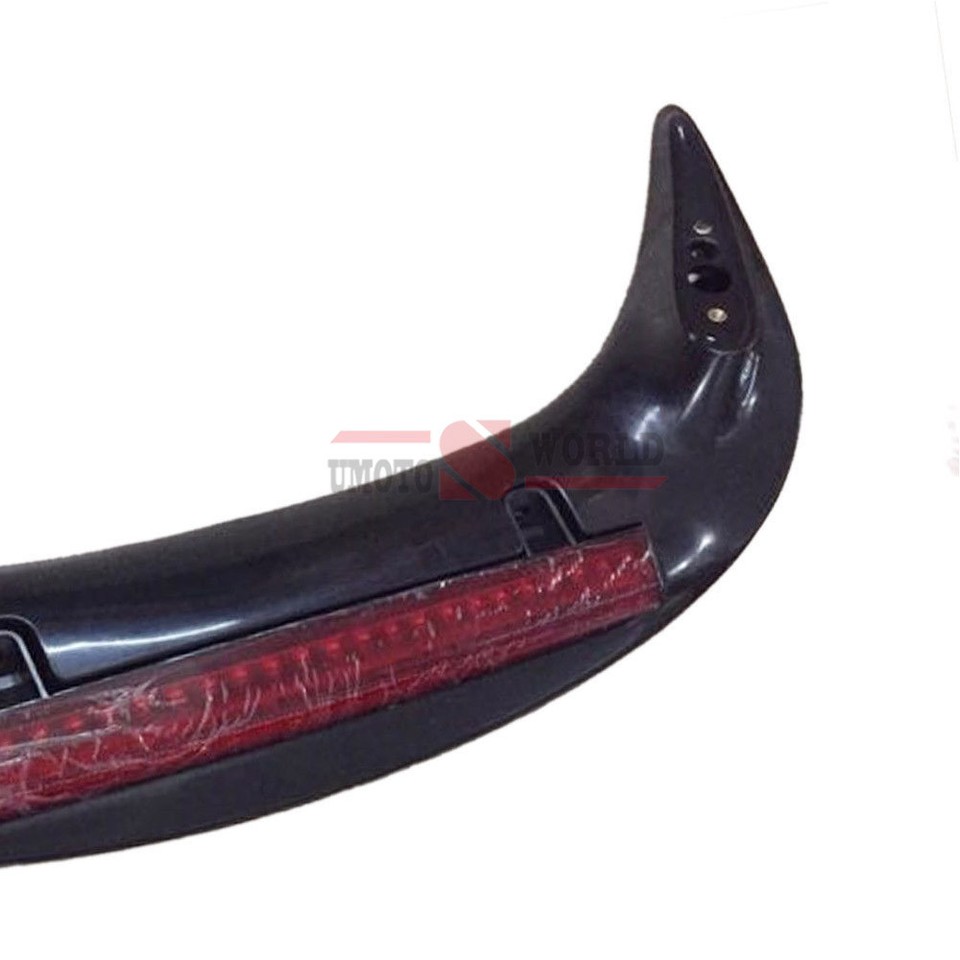 Black Rear Trunk Spoiler Red LED Light Fit For Honda Goldwing GL1800 ...