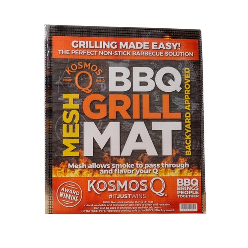 Grill Mat, Reusable Mesh for Grilling, BBQ Mat with PTFE - Fiberglass ...