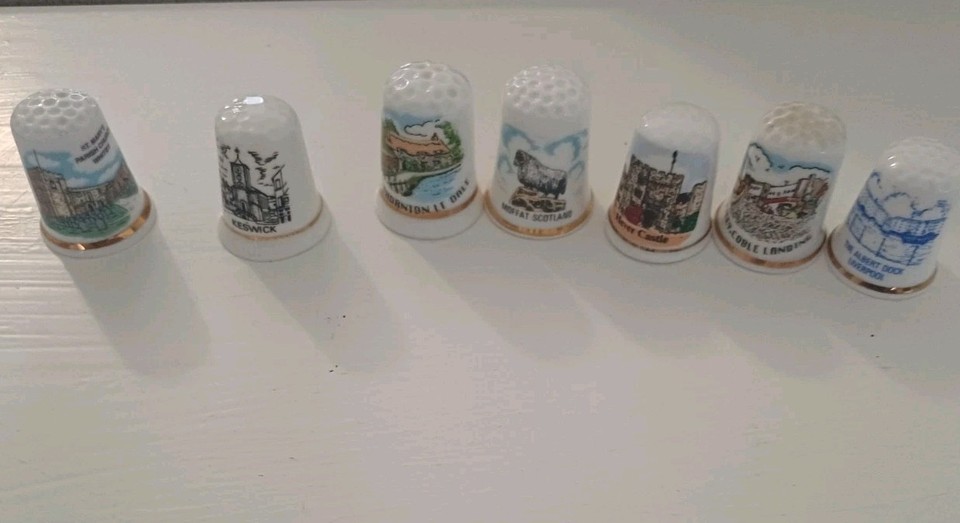30x Bone china Decorative Thimbles – Historic & Iconic British ...