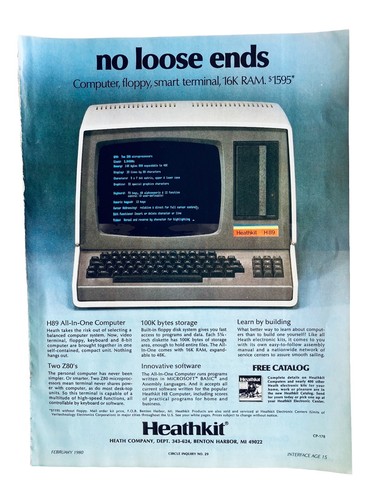 1980 Heathkit H89 All In One Computer Print Ad 8.5x11 inch Vtg Technology Ad | eBay