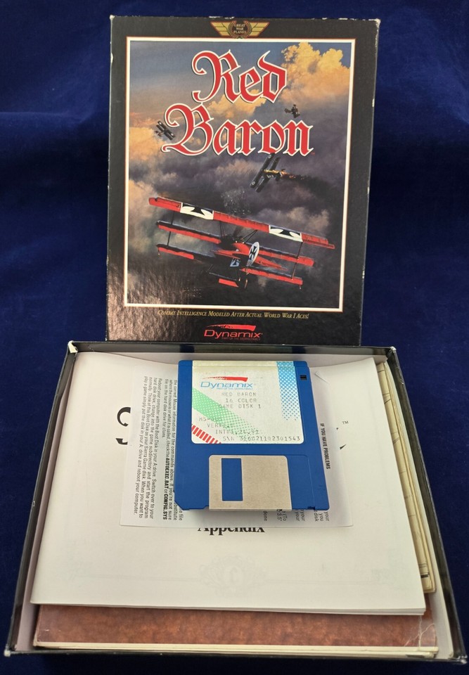 💾 Red Baron PC Game (1991) Big Box by Dynamix – Complete w/ Disks ...