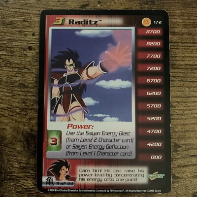DBZ CCG Score Raditz LVL 3 Saiyan Saga 172 | eBay