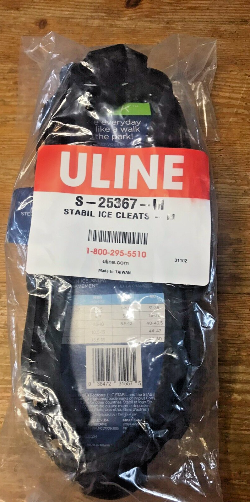ULINE Stabil Ice Cleats New 25367 M Medium Winter Snow Ice Traction | eBay