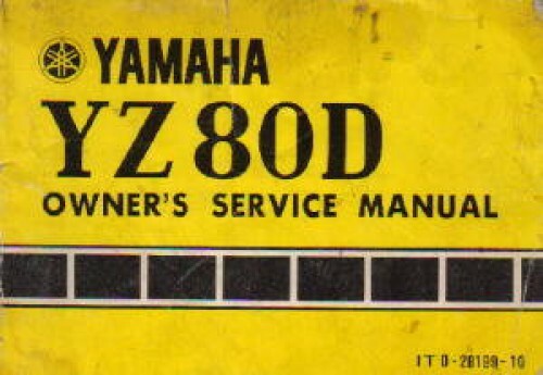1977 Yamaha YZ80D Motorcycle Owners Service Maintenance Manual | eBay