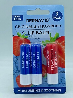 Lip Care Balm 2 Original 1 Strawberry Chap Sticks lowest price Derma ...