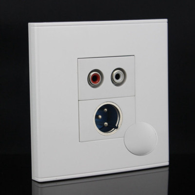 Wall Face Plate 1 Plate Microphone XLR & 1 Plate RCA AV Faceplate Wall ...