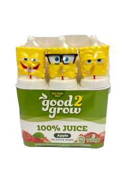 Good 2 Grow Juice Bottles & Toppers -SpongeBob SquarePants 3 Pack ...
