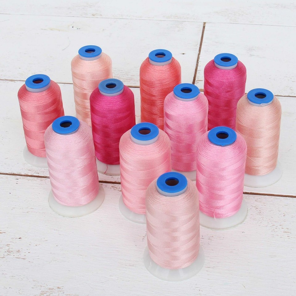 RAYON MACHINE EMBROIDERY THREAD SETS - COLOR BUILDER SETS - 1000M CONES ...