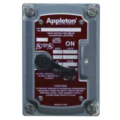 Appleton Electric Edsf12 Switch Cover, 1-Pole Or 2-Pole, 1Gang, A | eBay