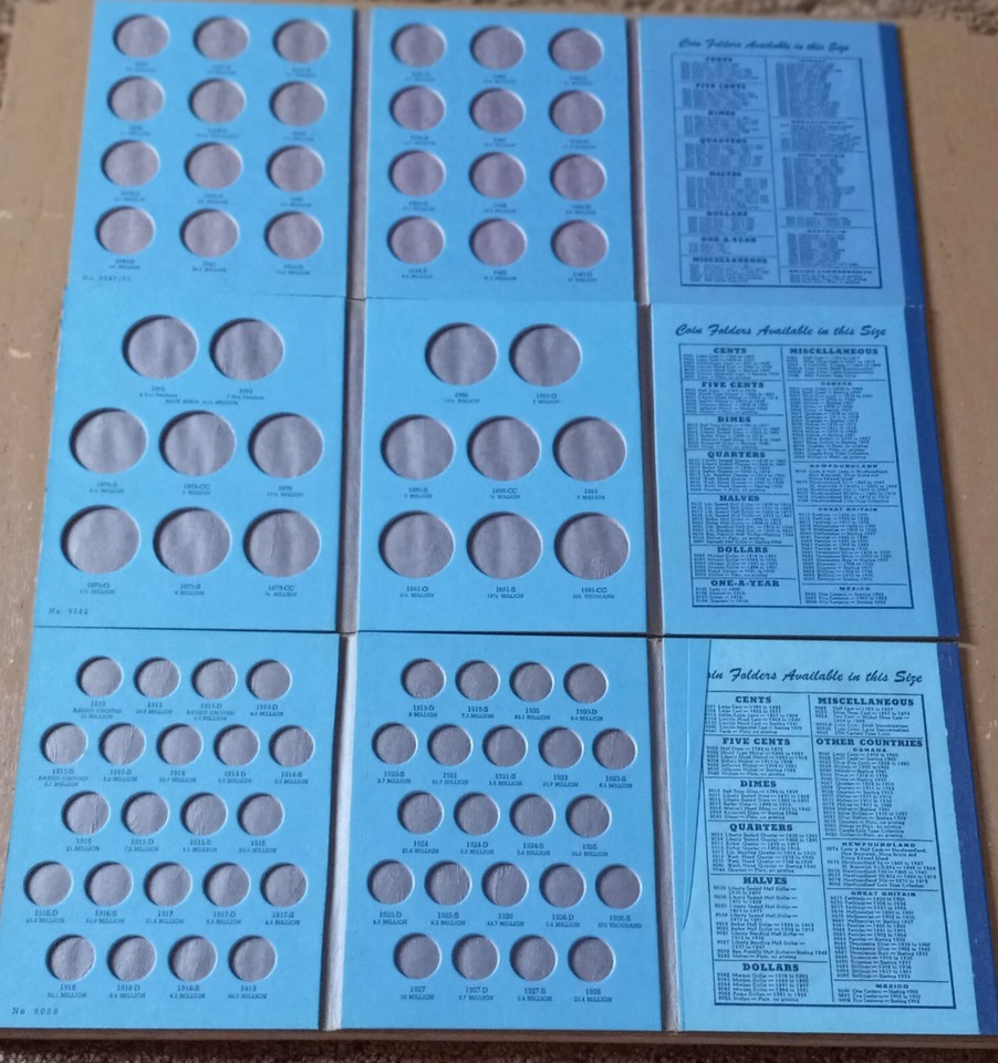 Lot of 7 Whitman Coin Folders(no coins) - NOS | eBay