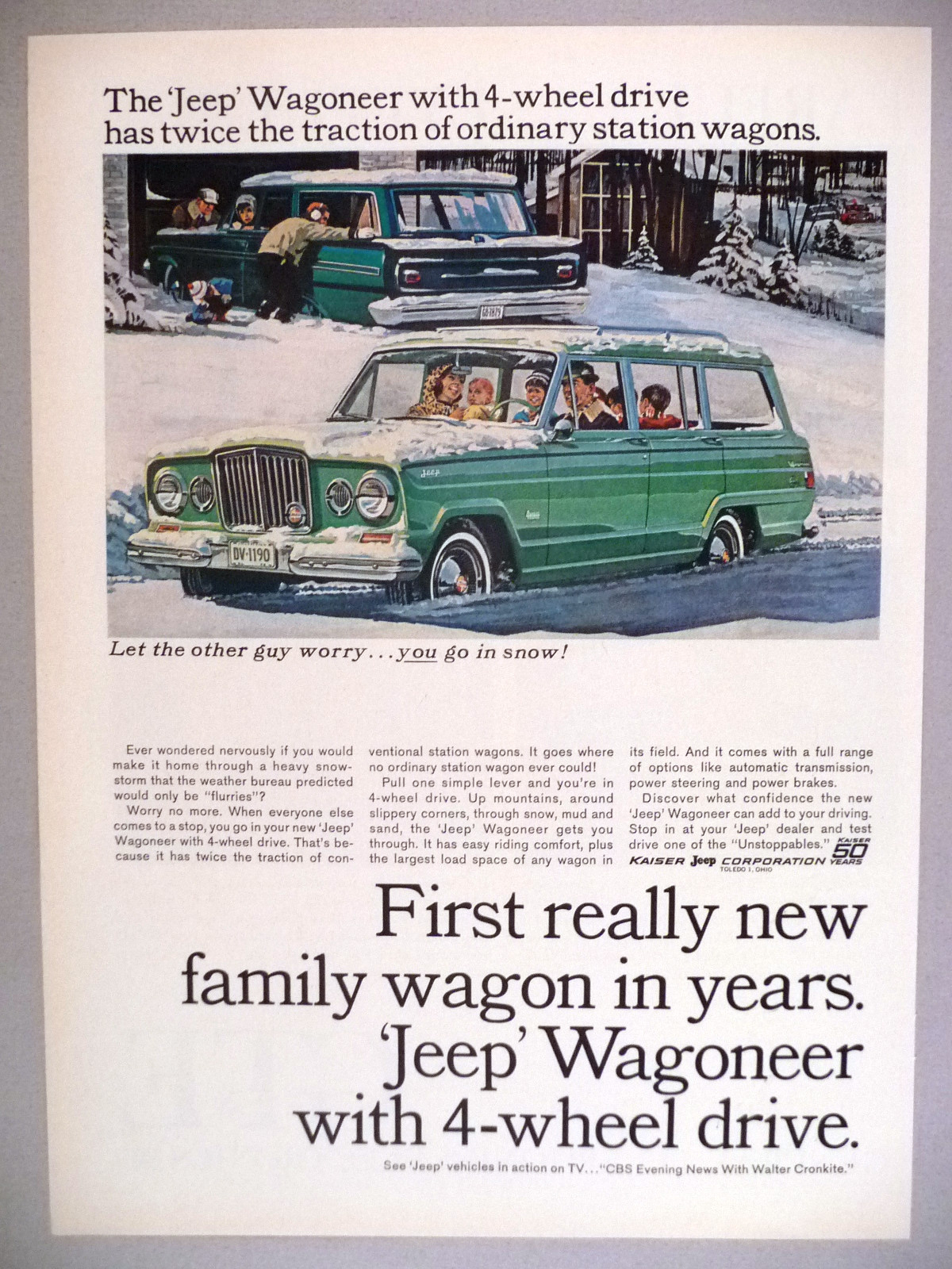 Jeep Wagoneer PRINT AD - 1964 - LOT of 2 ads | eBay