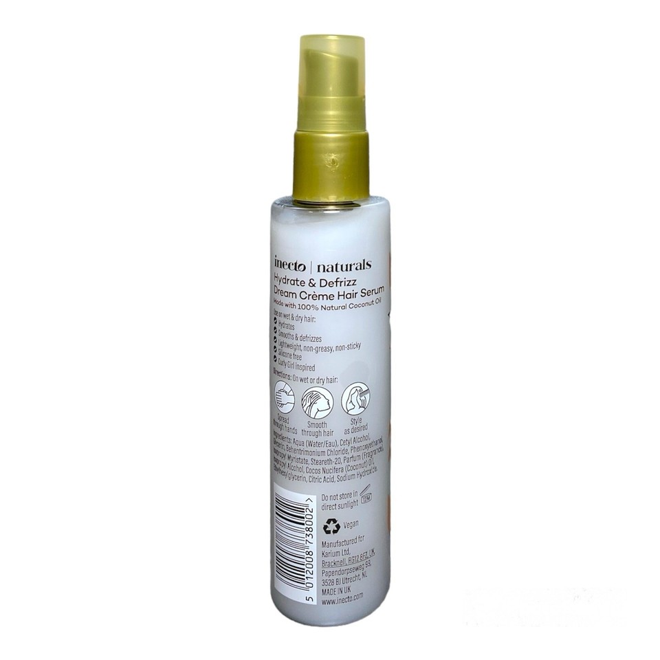 Inecto Hair Serum Coconut 100ml | HYDRATE & DEFRIZZ | NATURAL COCONUT ...