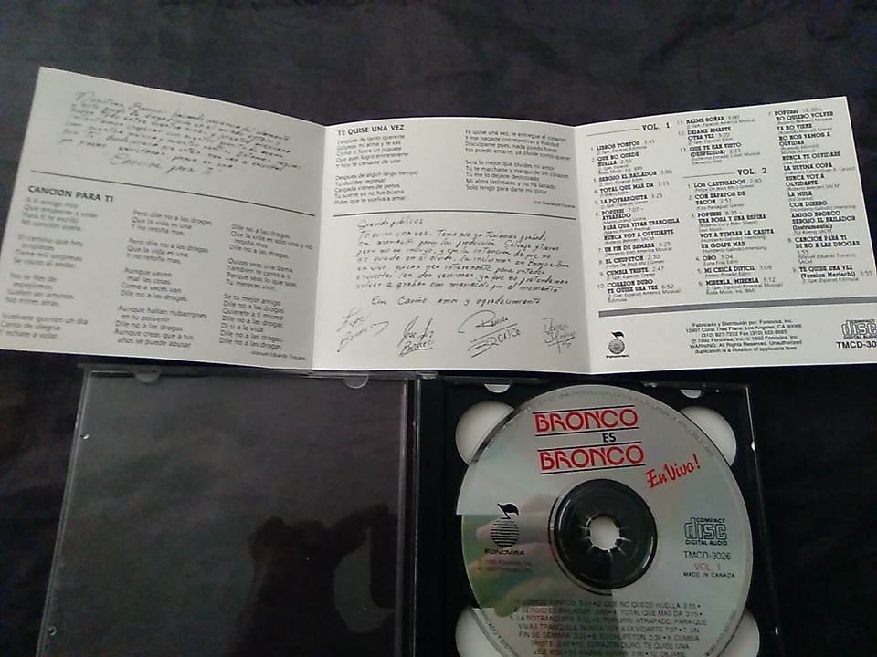 2CD-📀💿-BRONCO-ES BRONCO-EN VIVO-1992 FONOVISA-COMO NUEVOS-RAROS | eBay