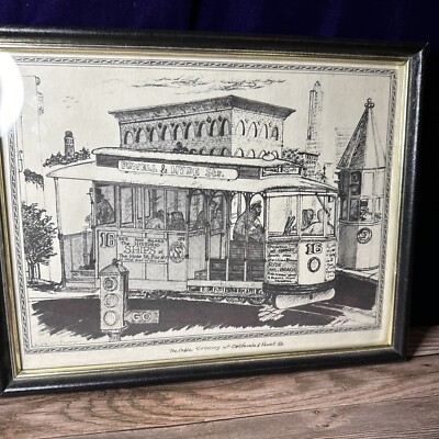 C.F. Stanbrough 1978 San Francisco Cable Car 11"x14" Drawing Print ...