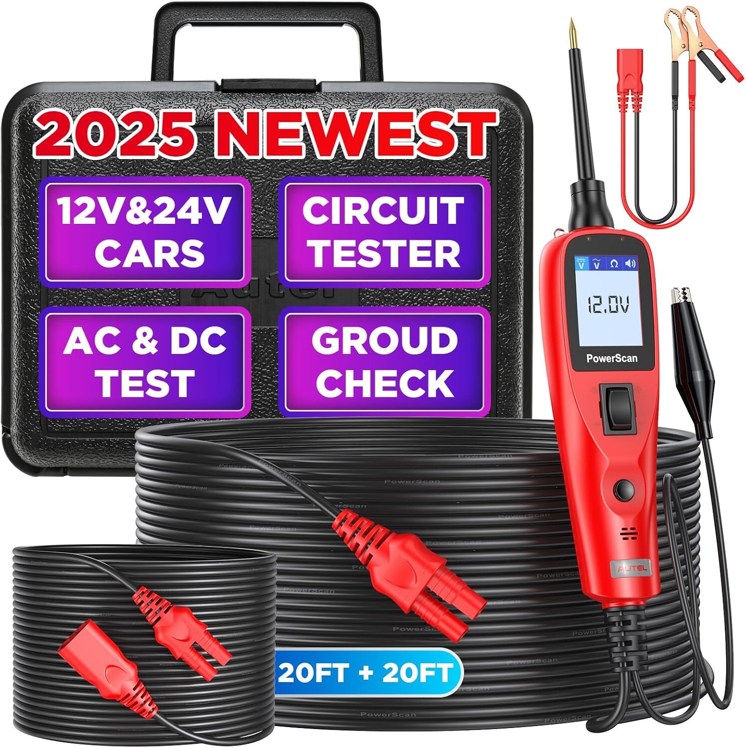 Autel PowerScan PS100 Automotive Circuit Tester 12V 24V Car Power Probe ...