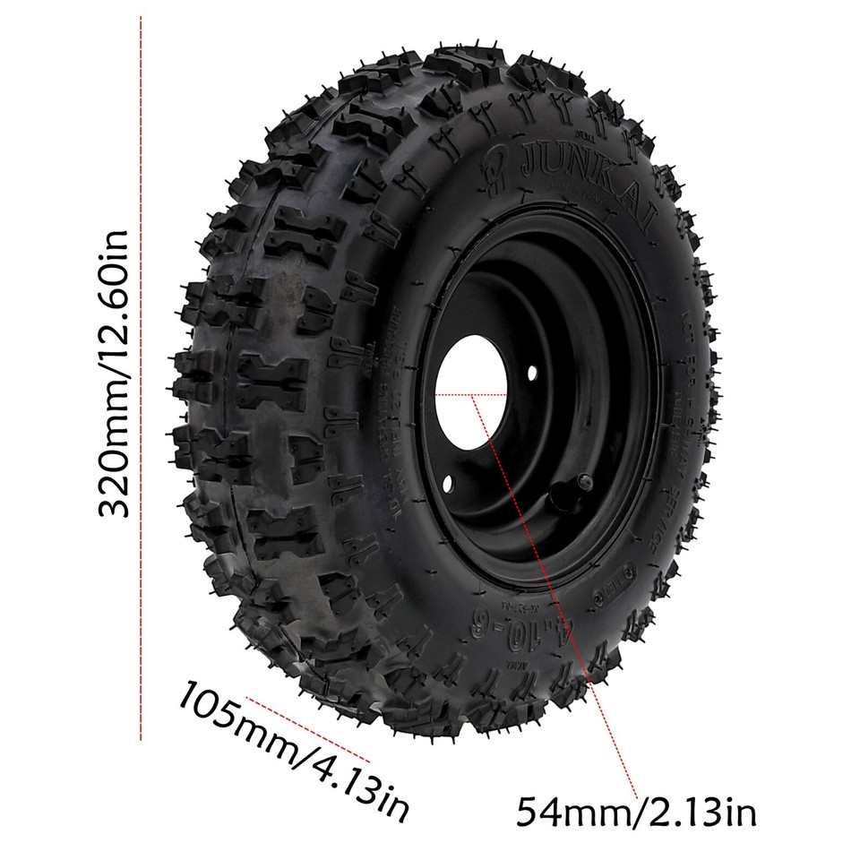 6" 7" 8" 10" Wheels Tire 3, 4 Stud Rim For Go Kart ATV Quad Bike Buggy ...