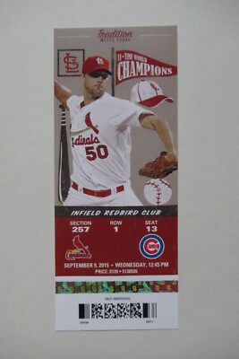 ST. LOUIS CARDINALS VS CHICAGO CUBS 9/9/2015 FULL TICKET | eBay