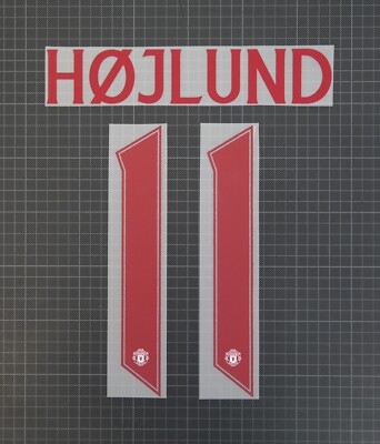 HOJLUND #11 2023-2024 Player Size European & Cup 3rd Red Nameset | eBay UK