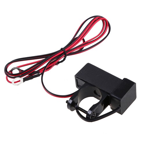 Black Waterproof Motorcycle Handlebar USB Port Phone Charger 12V ...