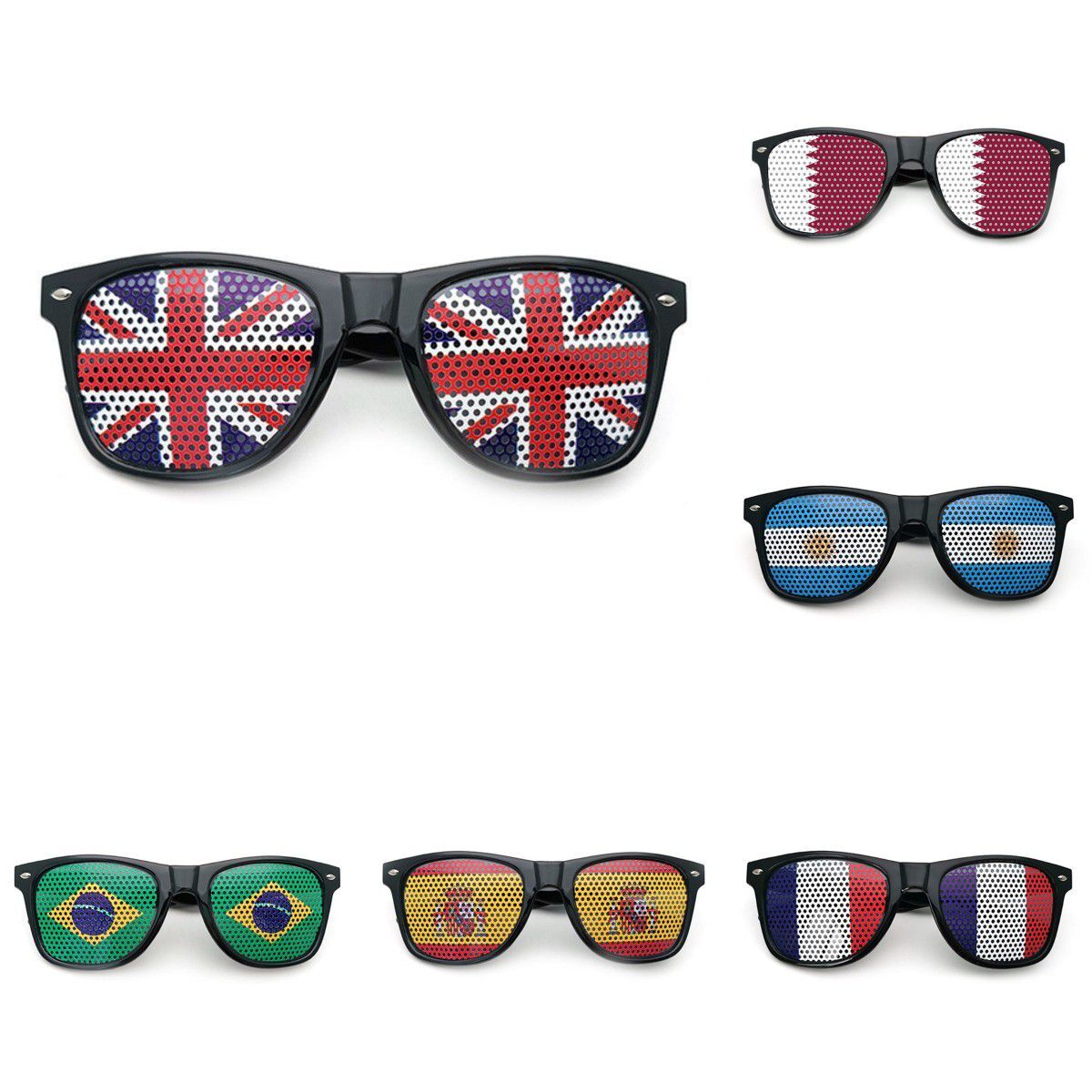 England France National Flag Pinhole Sunglasses Football Game ...