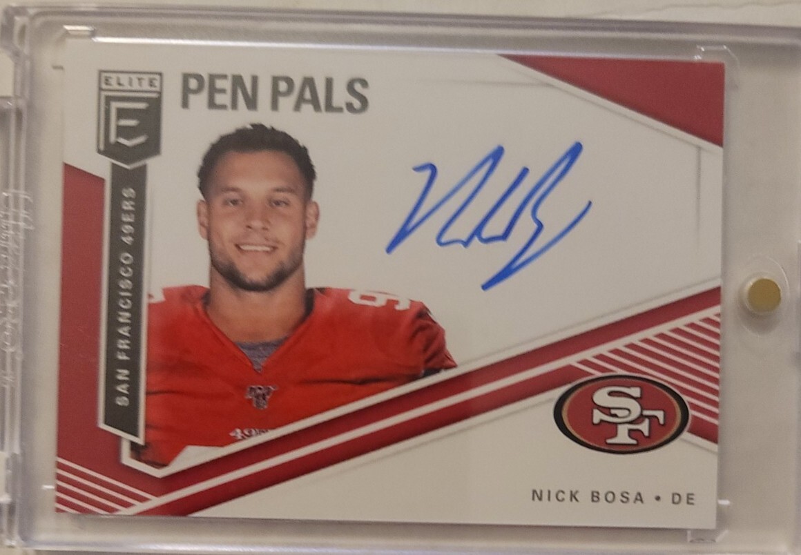 NICK BOSA 2019 PANINI ELITE PEN PALS BLUE INK ROOKIE AUTOGRAPHED | eBay
