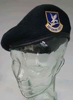 US Air Force Security Forces Wool BERET Defensor Fortis Flash Patch 7 5 ...