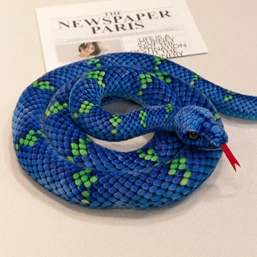 Viper Snake Blue 24 Inch Stuffed Animal Plush Toys Toddler Kids Fluffy ...