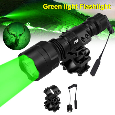 Predator LED Flashlight Hunting Lamp Torch Weapon barrel Mount Rifle ...