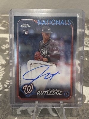2024 Topps Chrome - Rookie Autographs #RA-JRU Jackson Rutledge (AU, RC ...