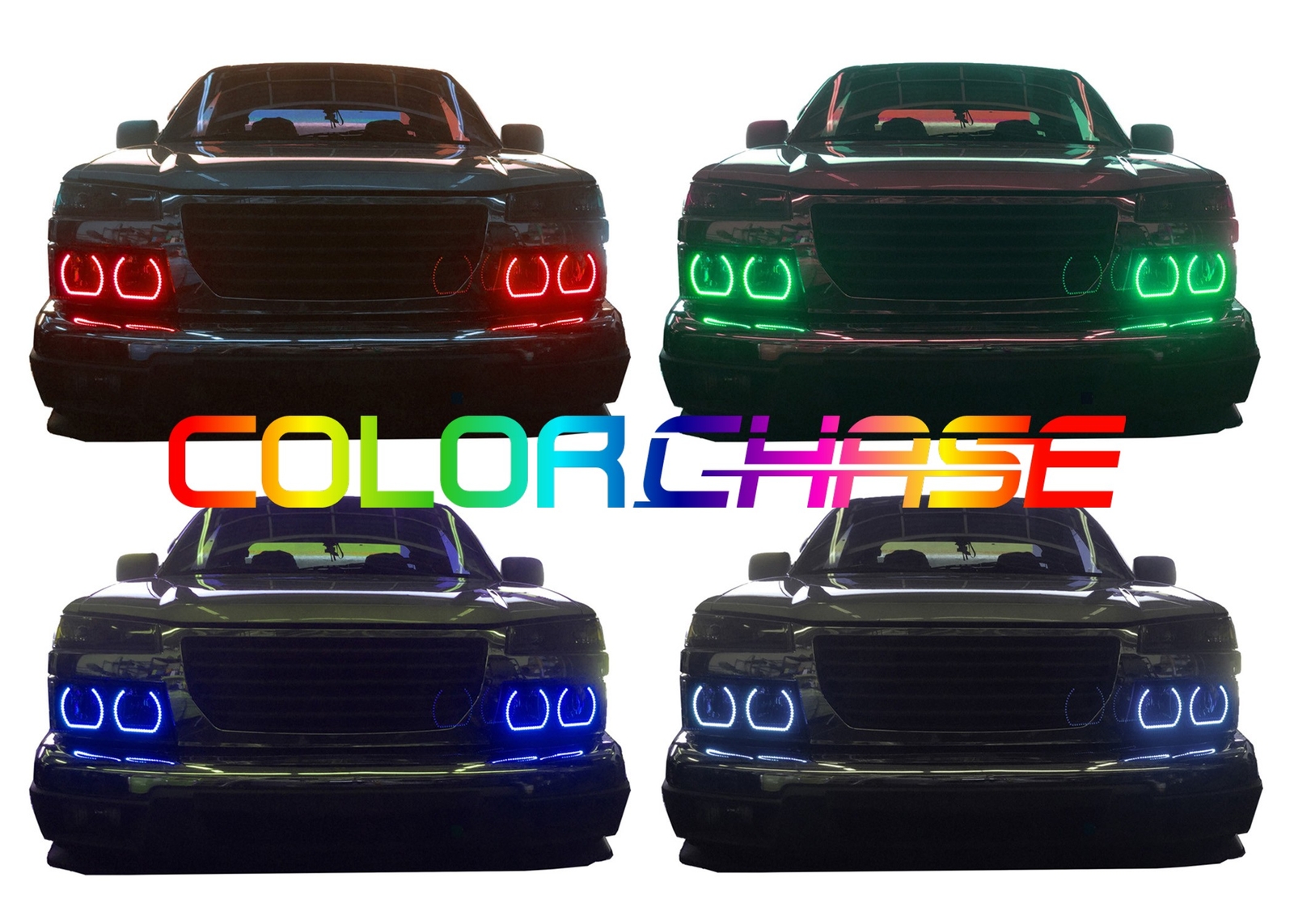 Color Chasing LED Headlight Flow Halo kit for Chevrolet Colorado 04-12 ...