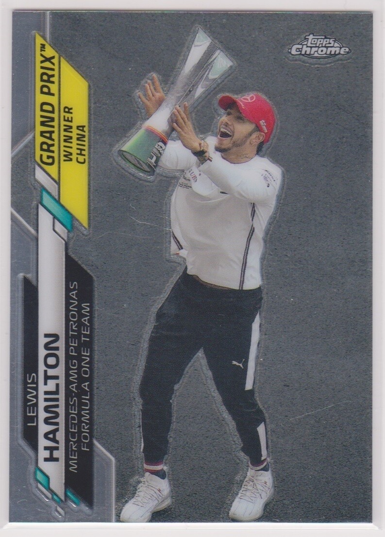 2020 Topps Chrome F1 Formula One Racing LEWIS HAMILTON China Winner ...