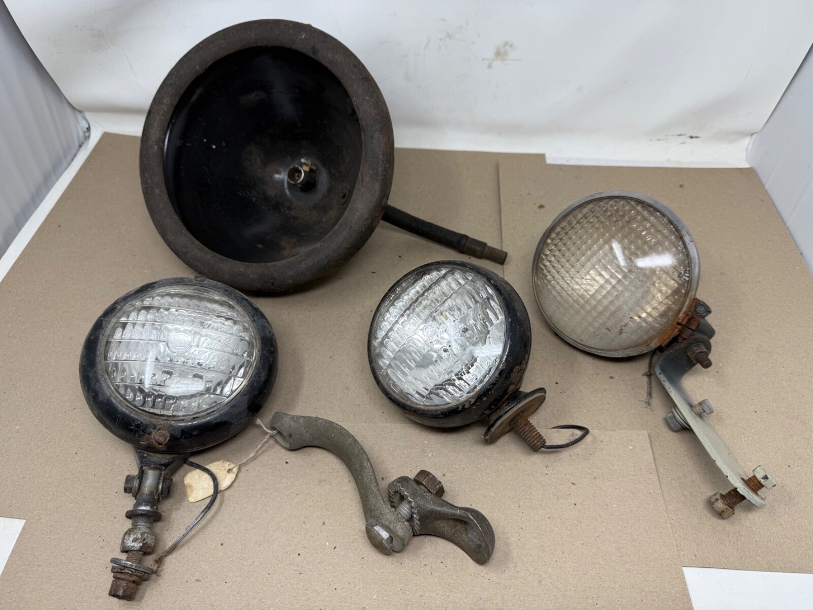 vintage auto lamp guide FOG lights flathead ford tractor hot rod model ...