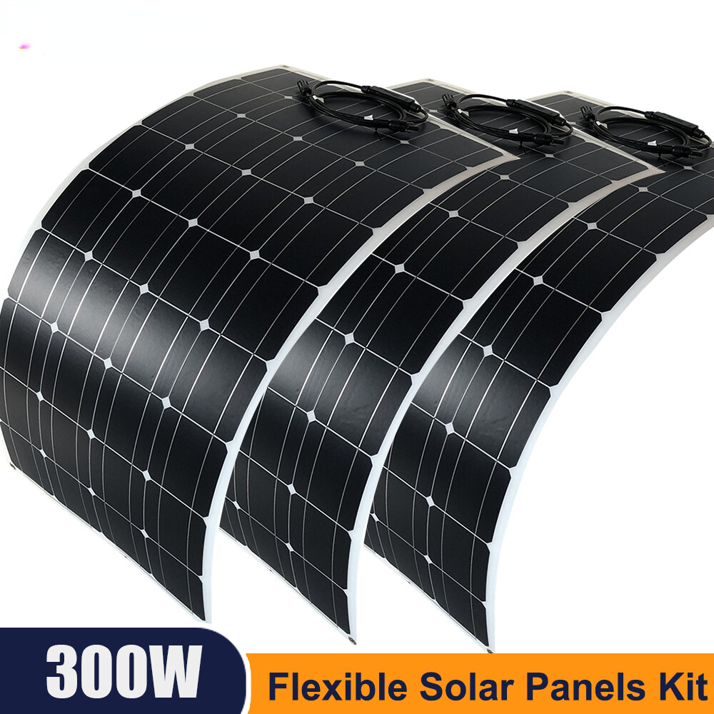 300W Watt Flexible Solar Panel 12V Mono Home RV Caravan Boat Camping ...