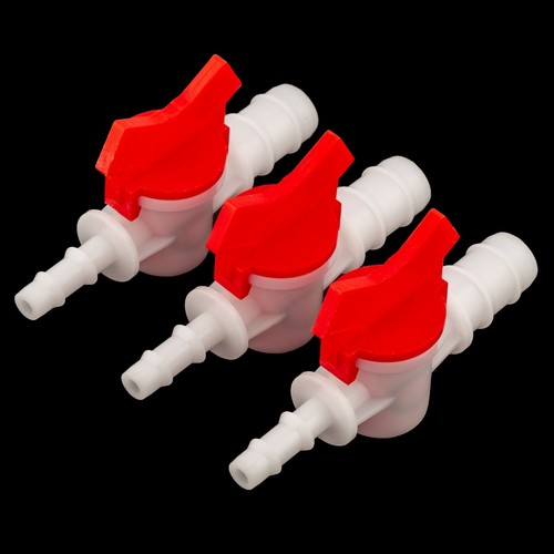 3pcs 8mm to 16mm Barb End Plastic Ball Valve Close Tap Handle Water ...