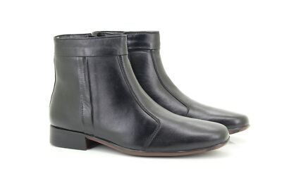 SCIMITAR M753 Soft Leather Pleated Side Zip Dealer Italian Ankle Boots ...