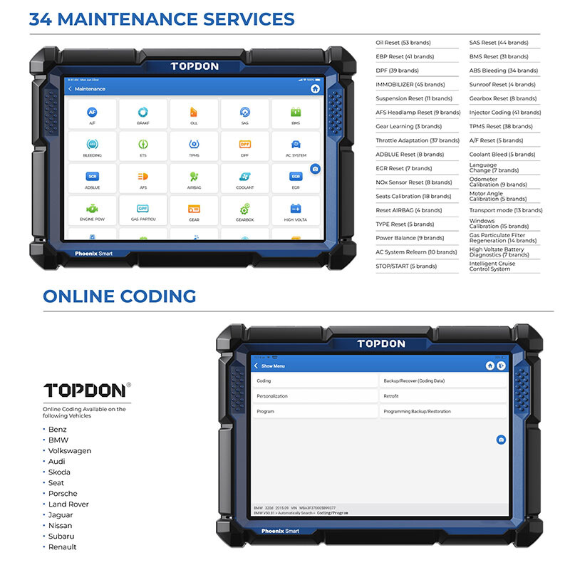 2026 TOPDON Phoenix Smart & Scope Ultra Vehicle Diagnostic Scan ...